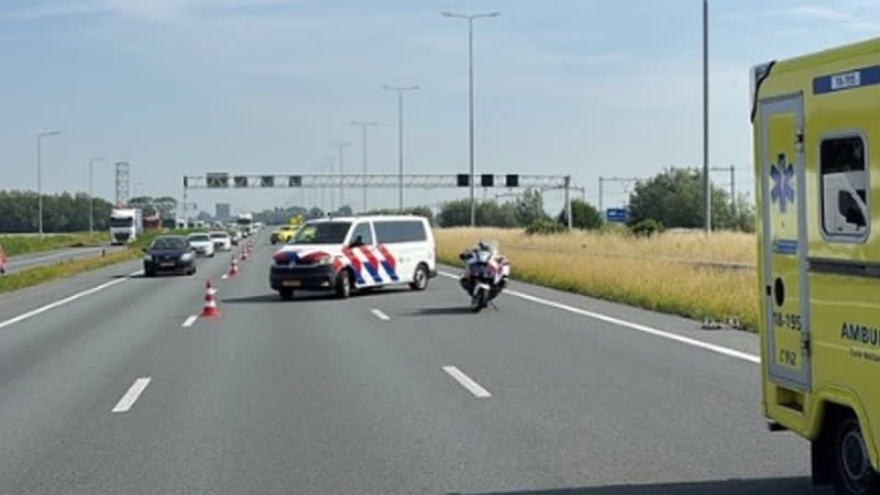 Vertraging op A16 na ongeluk met motor